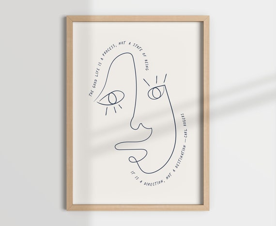 CARL ROGERS QUOTE Carl Rogers Therapy Decor Office Decor - Etsy