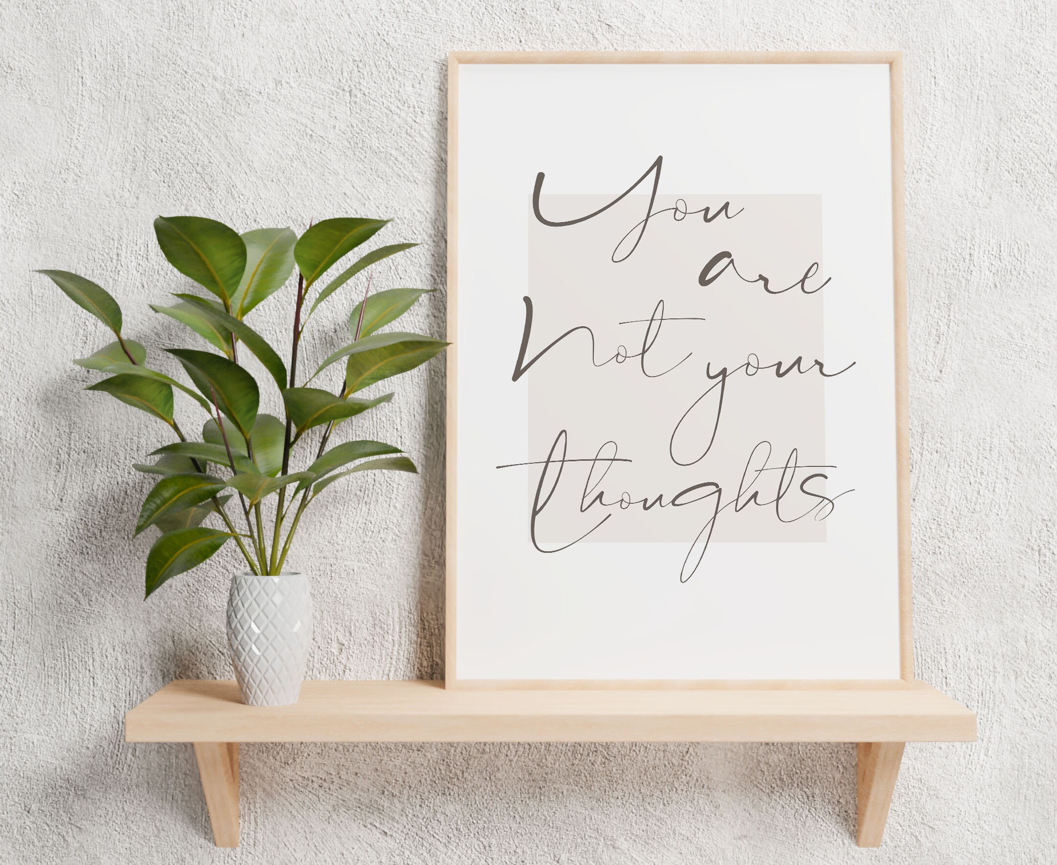 You Are NOT YOUR THOUGHTS Mental Health Therapy Office - Etsy