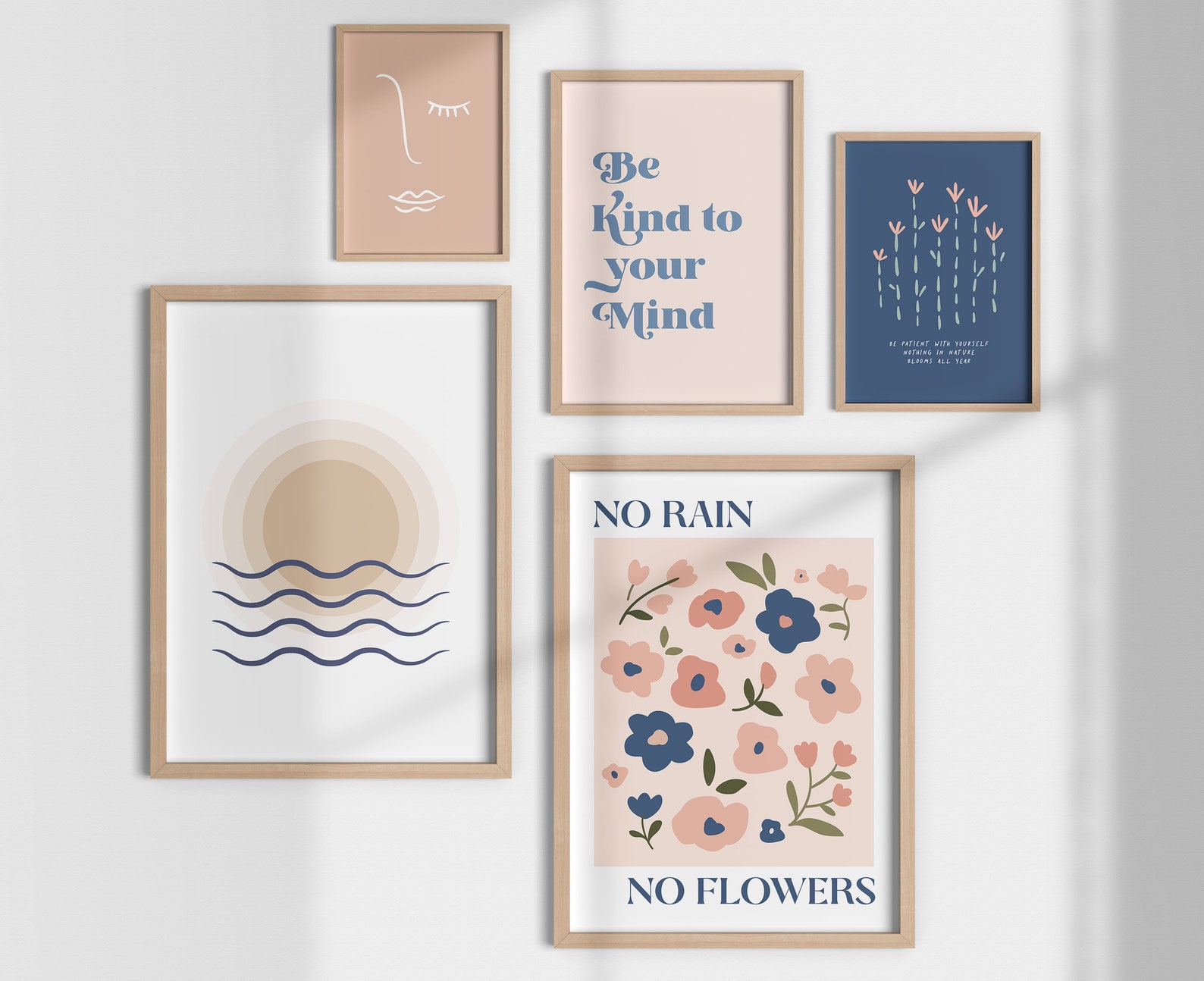 MINDFUL Set of 5 Prints Therapy Office Therapist Decor - Etsy