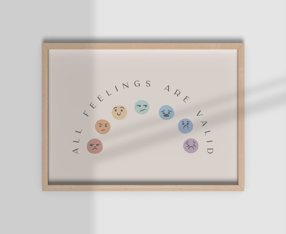 ALL FEELINGS Are VALID, Feelings Rainbow, Emotions, Mental Health ...