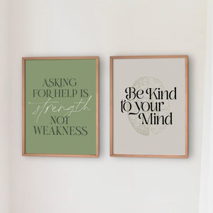 MENTAL HEALTH THERAPY Office Bundle, Set of 15, Sage Green, Therapy ...