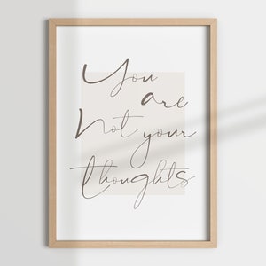 You Are NOT YOUR THOUGHTS, Mental Health, Therapy Office, Therapy Art ...