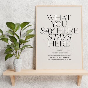 What You SAY HERE STAYS Here, Confidentiality Sign, Confidentiality ...