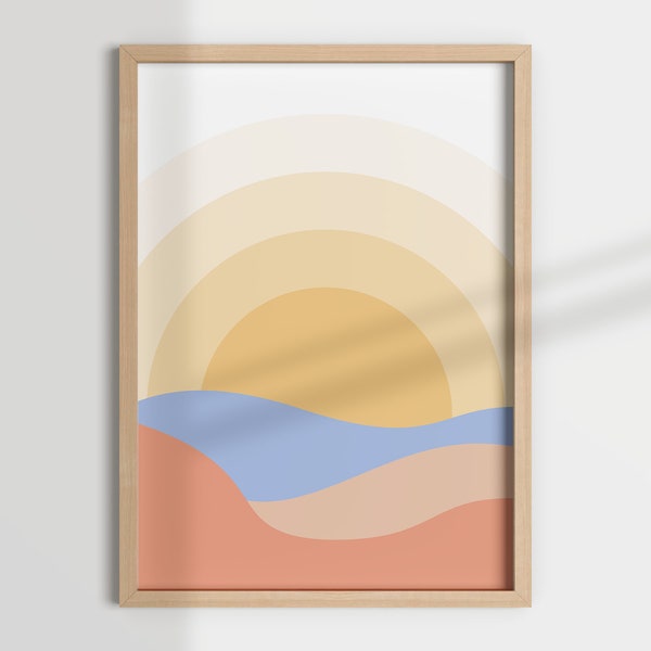 Sunrise Sunset Block Print - Etsy