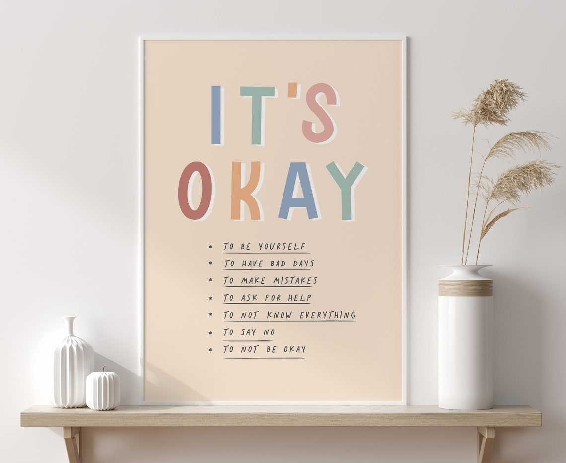 IT'S OKAY Classroom Decor Classroom Posterskids - Etsy