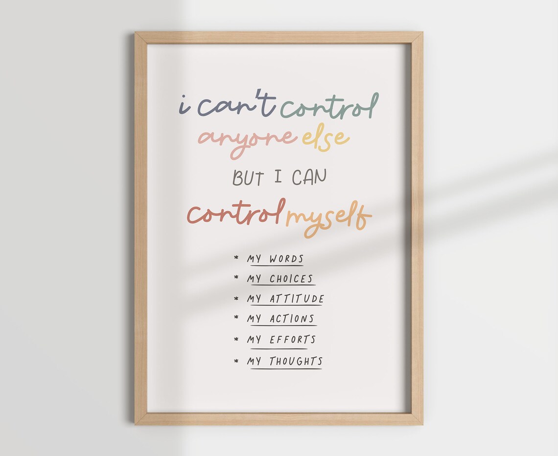 THINGS I CAN CONTROL Circle of Control Classroom Poster - Etsy