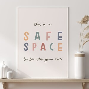 THIS is a SAFE SPACE, Classroom Decor, Therapy Office, Therapist ...