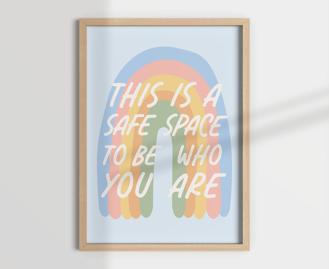 SAFE SPACE Poster Mental Health Art Therapy Decor Therapist - Etsy