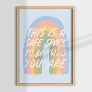 SAFE SPACE Poster Mental Health Art Therapy Decor Therapist - Etsy