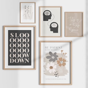 NEUTRAL SAFE SPACE, Set of 5 Prints, Counselling, Counsellor Office ...