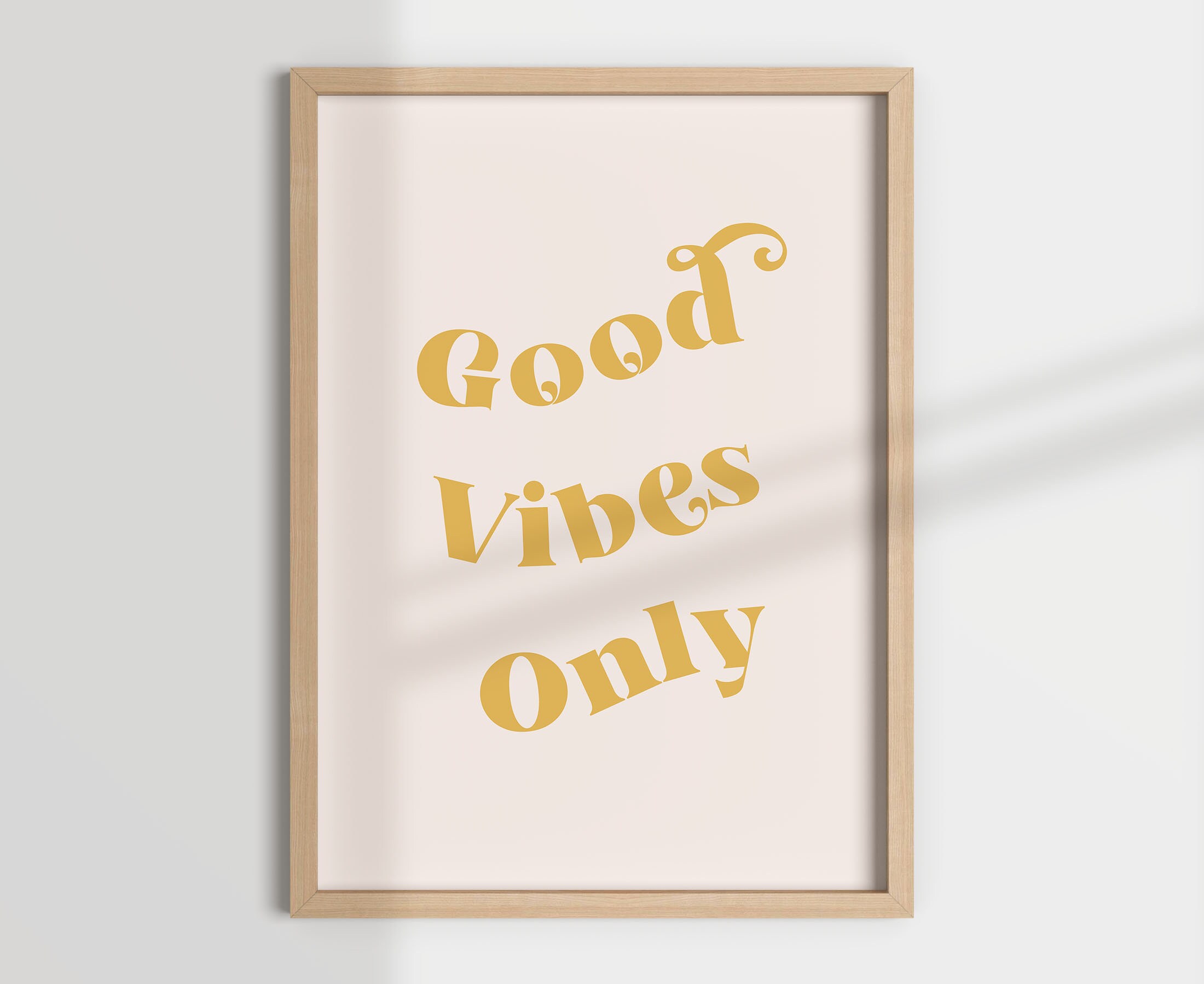 GOOD VIBES set of 6 prints happy gallery wall cheerful wall | Etsy