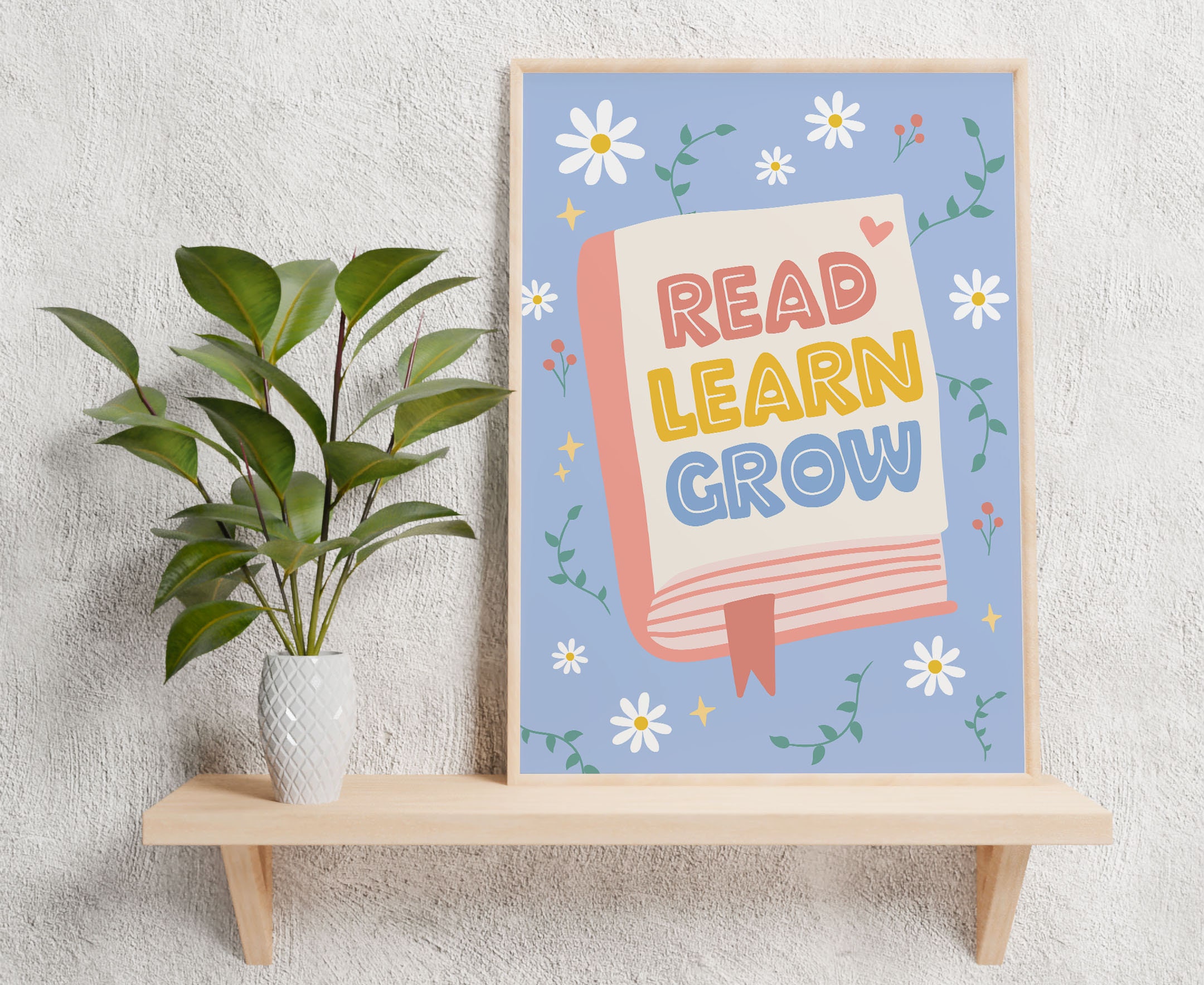 Read Learn Grow Classroom Poster, Kids Room Decor (digital Download) - Etsy