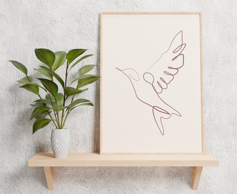 Bird Line Drawing Minimal Line Drawing Bird Line Art - Etsy
