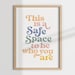 SAFE SPACE Poster, Mental Health Art, Therapy Decor, Therapist Office ...