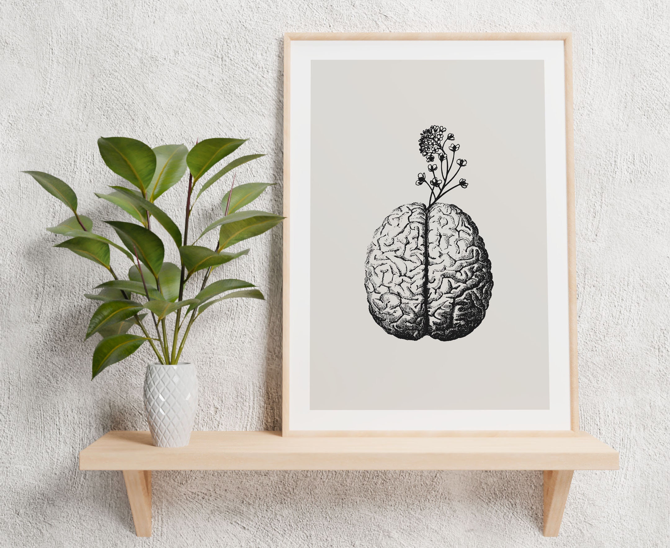BRAIN BLOOM Brain Art Clinic Decor Anatomy Poster - Etsy