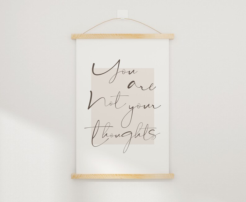 You Are NOT YOUR THOUGHTS Mental Health Therapy Office - Etsy