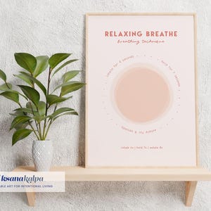 RELAXING 478 BREATH, Grounding, Therapy Office, Therapist Poster ...