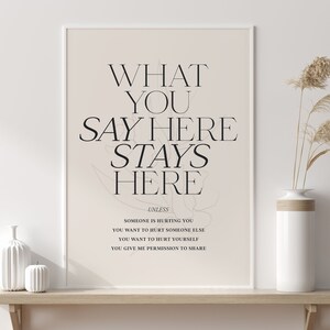 What You SAY HERE STAYS Here, Confidentiality Sign, Confidentiality ...