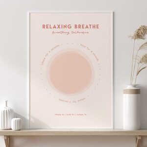 RELAXING 478 BREATH, Grounding, Therapy Office, Therapist Poster ...