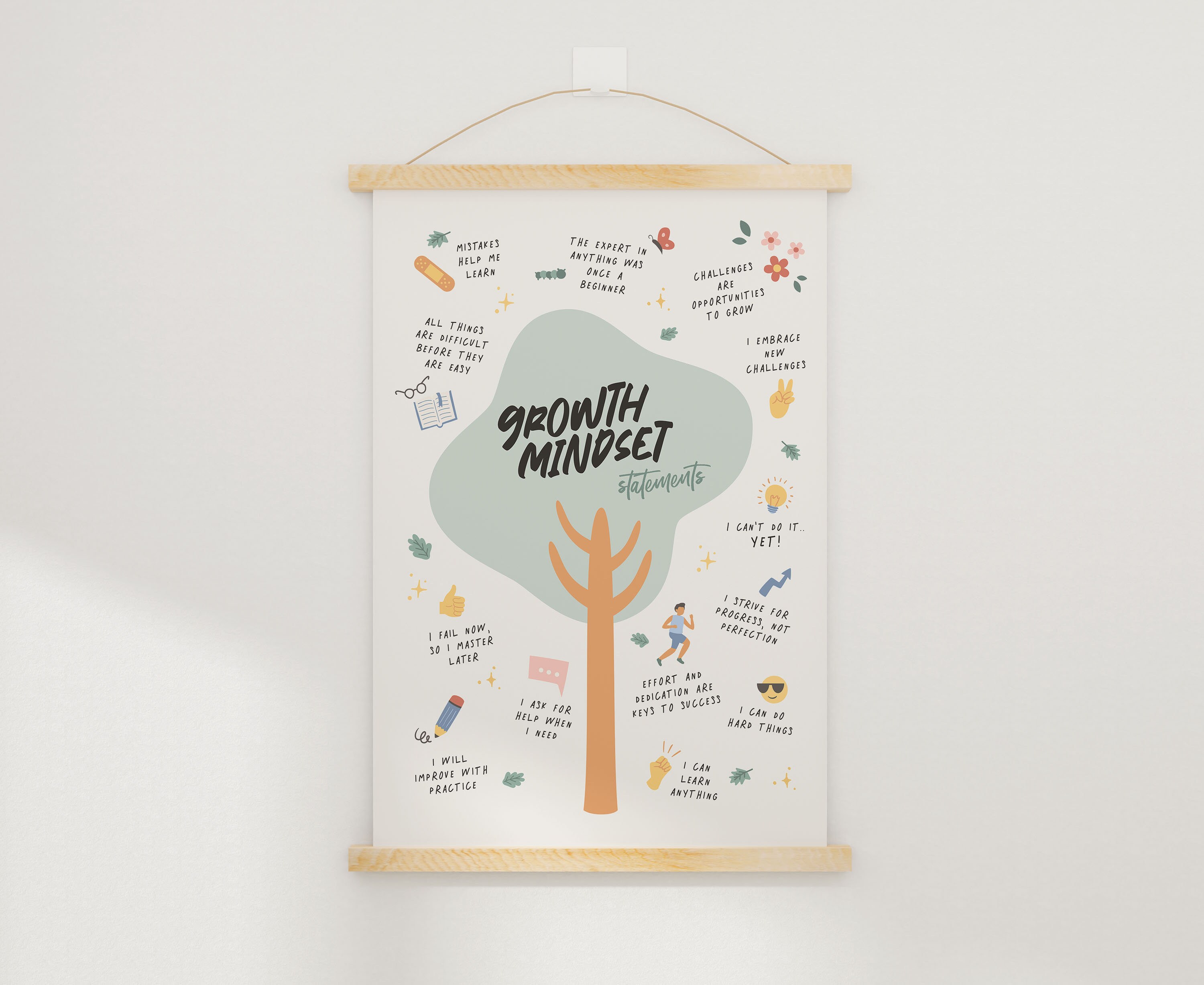 GROWTH MINDSET STATEMENTS Classroom Decor Positive Playroom | Etsy