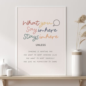 What You SAY HERE STAYS Here, Confidentiality Sign, Confidentiality ...