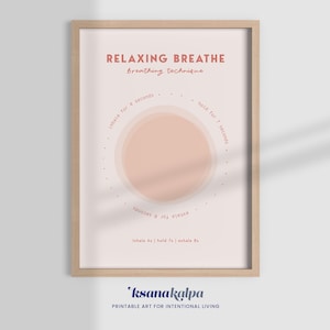 RELAXING 478 BREATH, Grounding, Therapy Office, Therapist Poster ...
