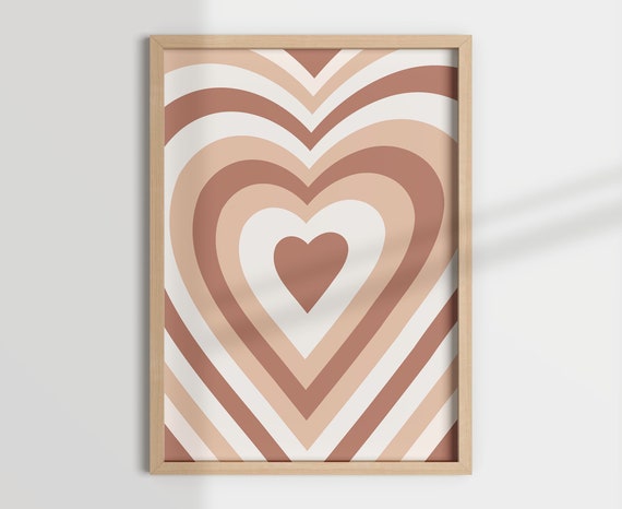 RADIATE LOVE Heart Print Hearts Wall Art Rainbow Heart - Etsy