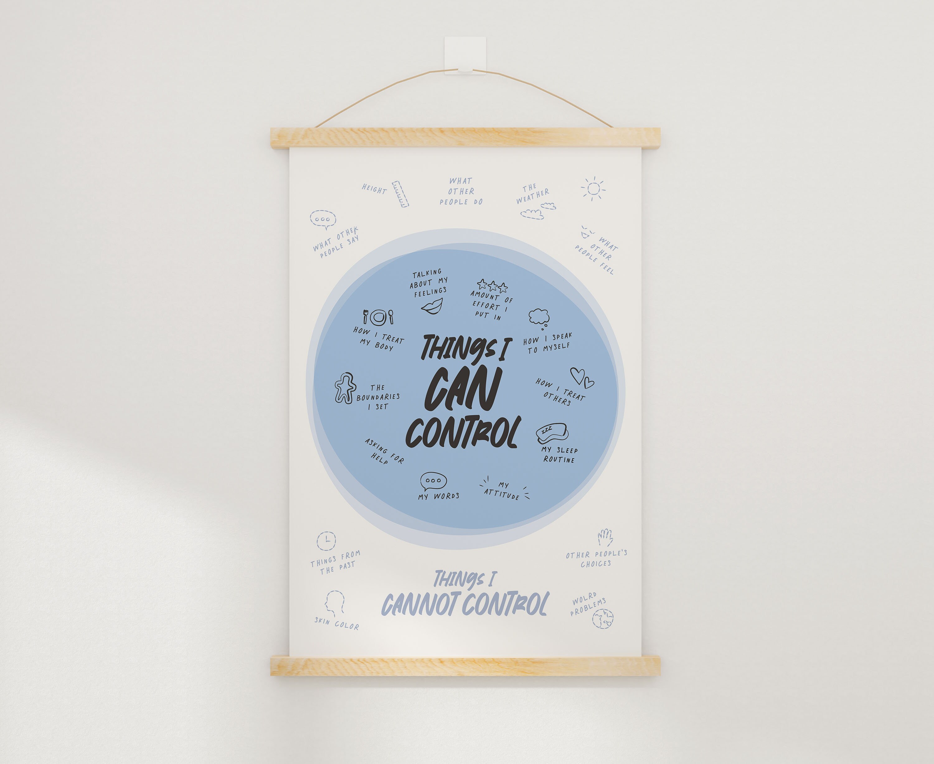 THINGS I CAN CONTROL Circle of Control Mental Health - Etsy