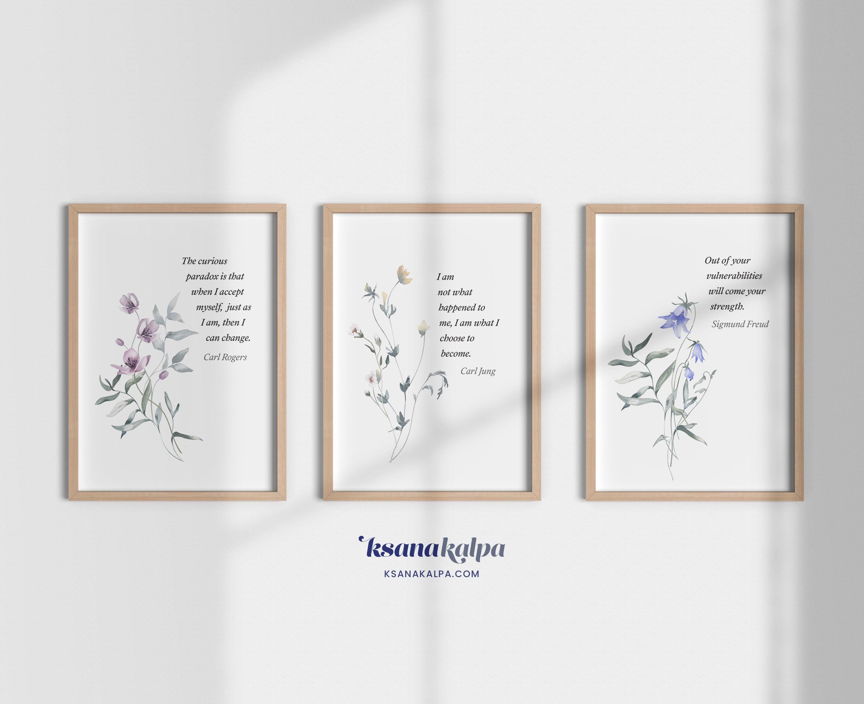 Psychology Quotes Print Set of 3, Freud, Jung, Rogers, School ...