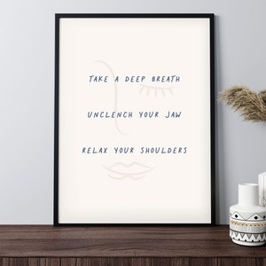 RELAX YOURSELF Print, Self Awareness, Mindfulness Print, Mindful Art ...