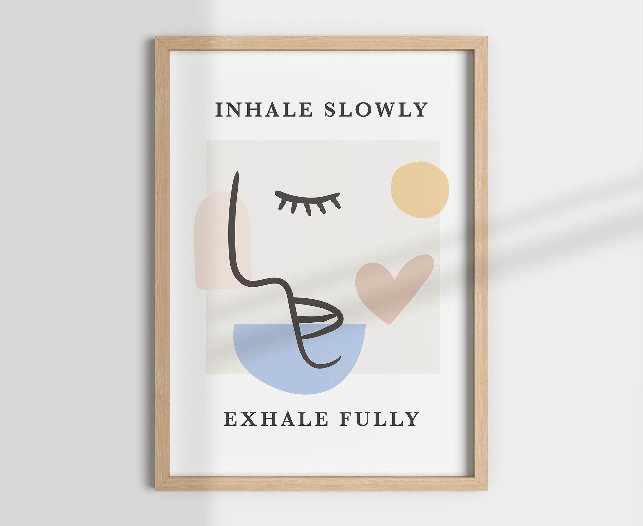 INHALE SLOWLY Exhale FULLY Print Abstract Face Exhibition - Etsy UK