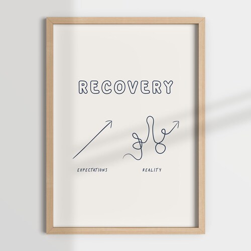 RECOVERY Expectations Vs Reality Healing is Not Linear - Etsy