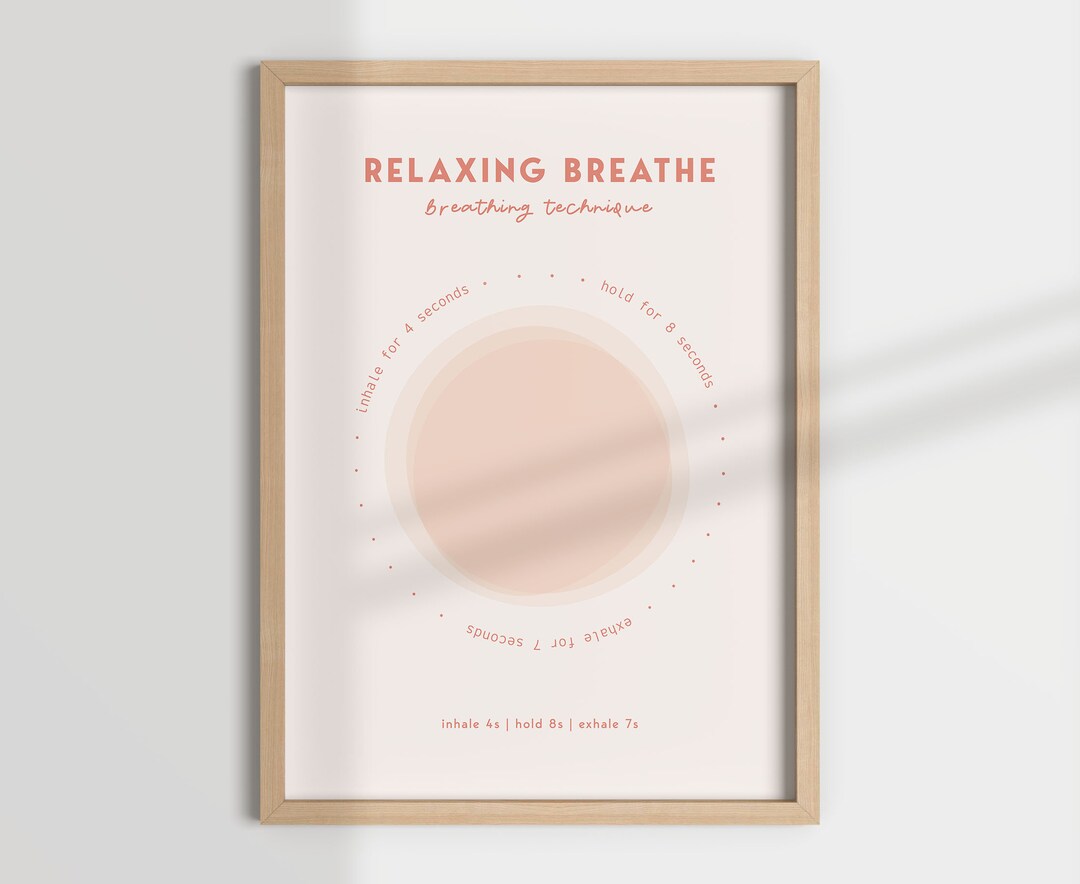 RELAXING 478 BREATH, Grounding, Therapy Office, Therapist Poster ...