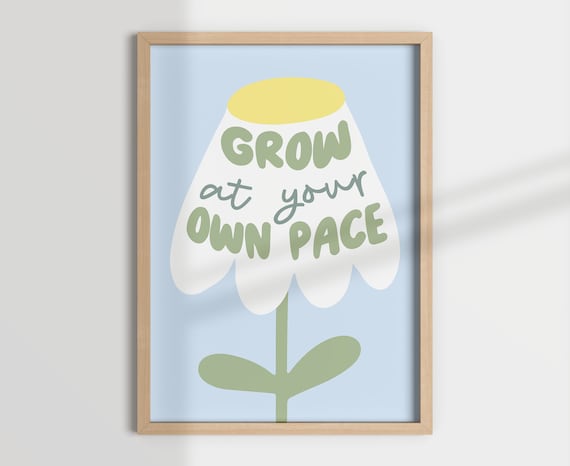GROW at YOUR Own PACE Mental Health Art School Counselor - Etsy