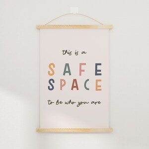 Safe Space Classroom Poster, Therapy Office Decor (digital Download) - Etsy
