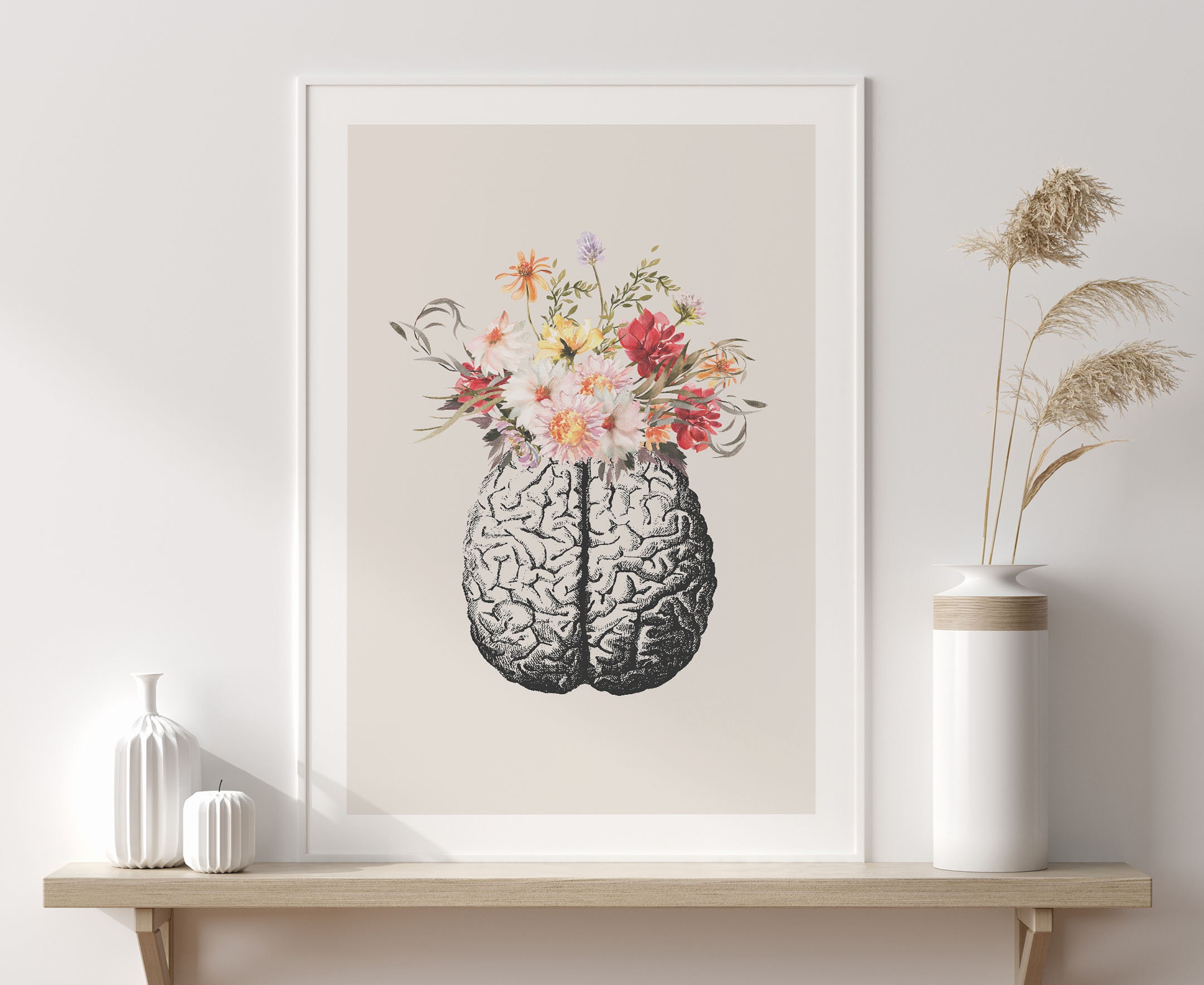 BRAIN BLOOM Brain Art Therapy Office Anatomy Poster - Etsy