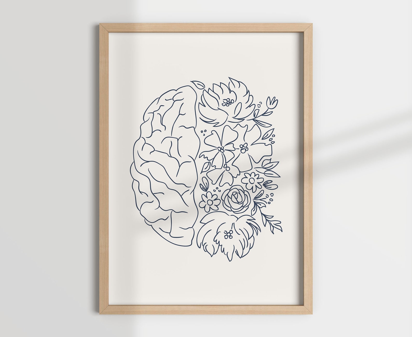 BRAIN BLOOM Print Psychology Brain Art Brain Art Flower - Etsy