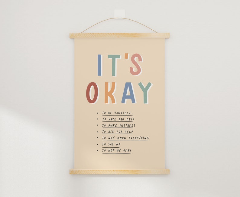 IT'S OKAY Classroom Decor Classroom Posterskids - Etsy