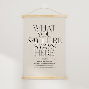 What You SAY HERE STAYS Here, Confidentiality Sign, Confidentiality ...