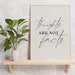 THOUGHTS Are NOT FACTS, Therapy Decor, Office Prints, Therapist Decor ...