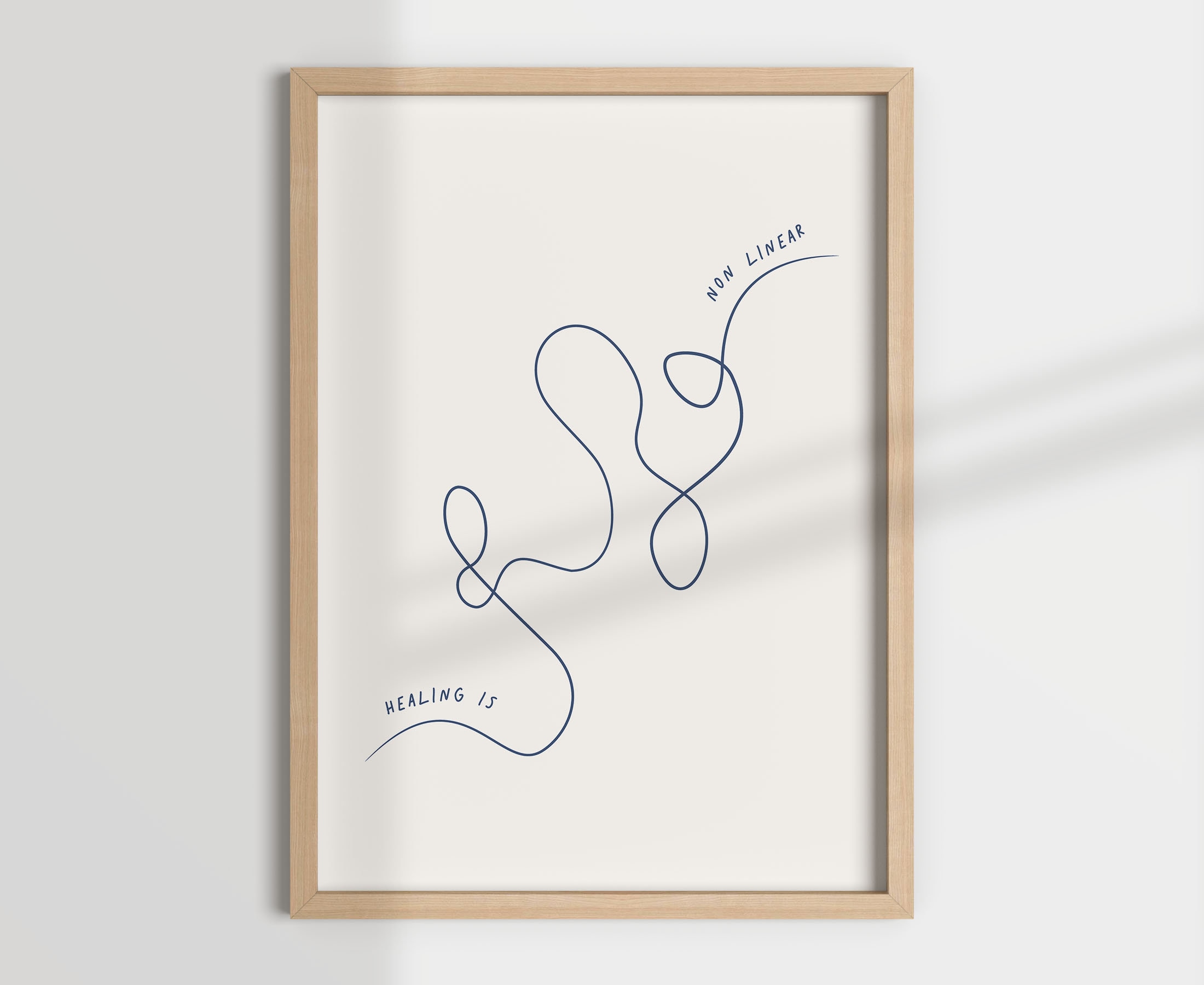 HEALING is NON LINEAR Print, Healing Reminder, Self Care Art, Therapy ...