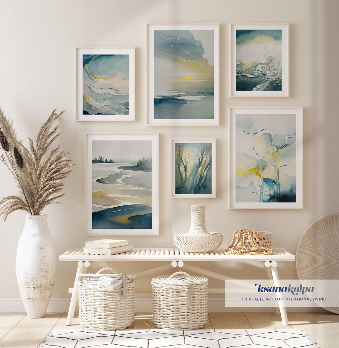 MENTAL HEALTH POSTERS, Set of 6, Gallery Wall, Therapy Decor, Therapist ...