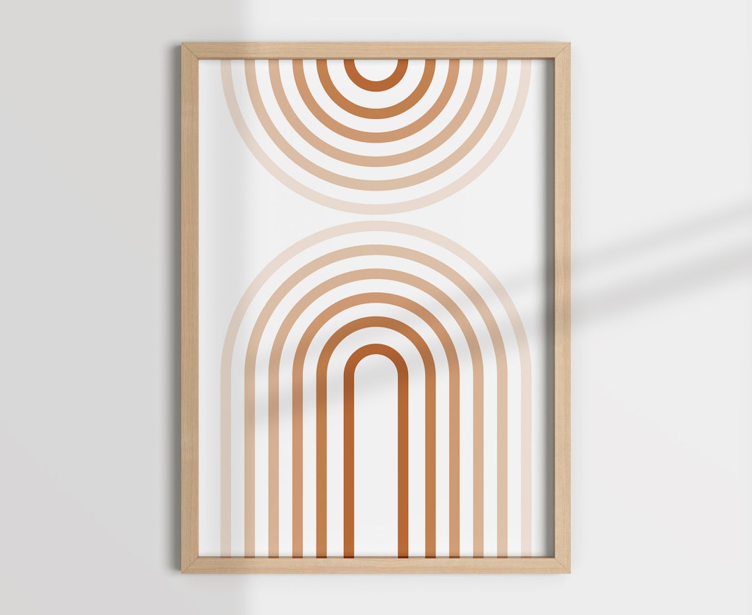 Boho Rainbow Wall Print, Boho Rainbow Wall Art, Abstract Rainbow Print ...