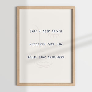 RELAX YOURSELF Print, Self Awareness, Mindfulness Print, Mindful Art ...