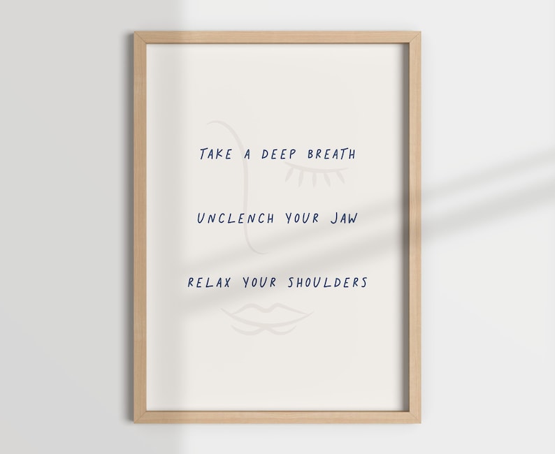 RELAX YOURSELF Print Self Awareness Mindfulness Print - Etsy