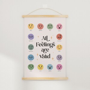 ALL FEELINGS Are VALID, Feelings Chart, Emotions, Feelings Poster ...