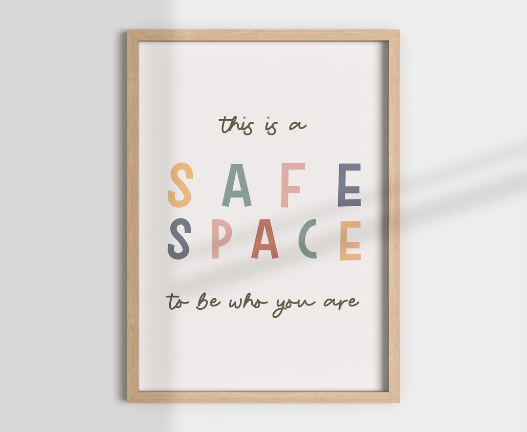 THIS is a SAFE SPACE, Classroom Decor, Therapy Office, Therapist ...