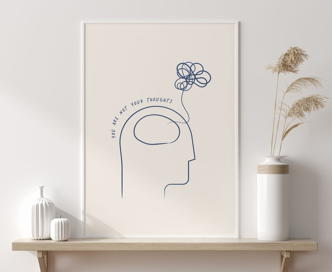 You Are NOT YOUR THOUGHTS Mental Health Therapy Office - Etsy