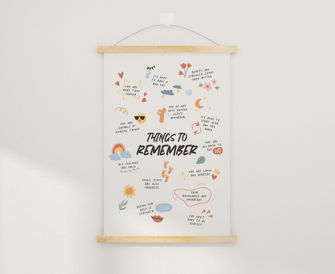 SELF CARE REMINDER Things to Remember Note to Self Mental - Etsy