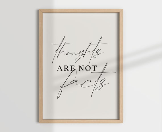 THOUGHTS Are NOT FACTS Therapy Decor Office Prints | Etsy